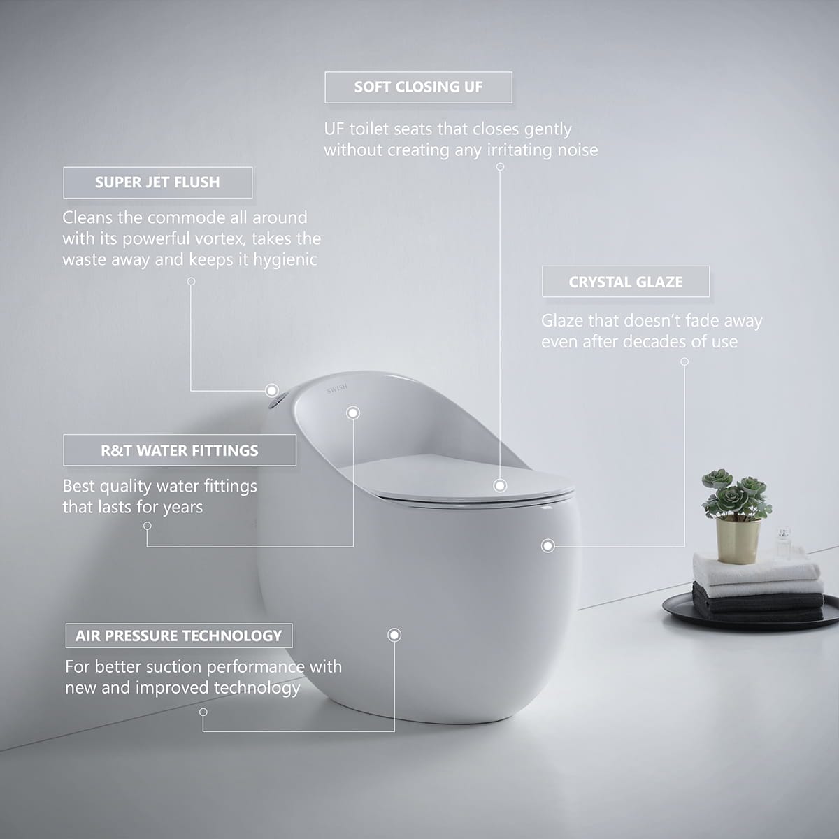 8299 WH SWISH Commode | SWISH