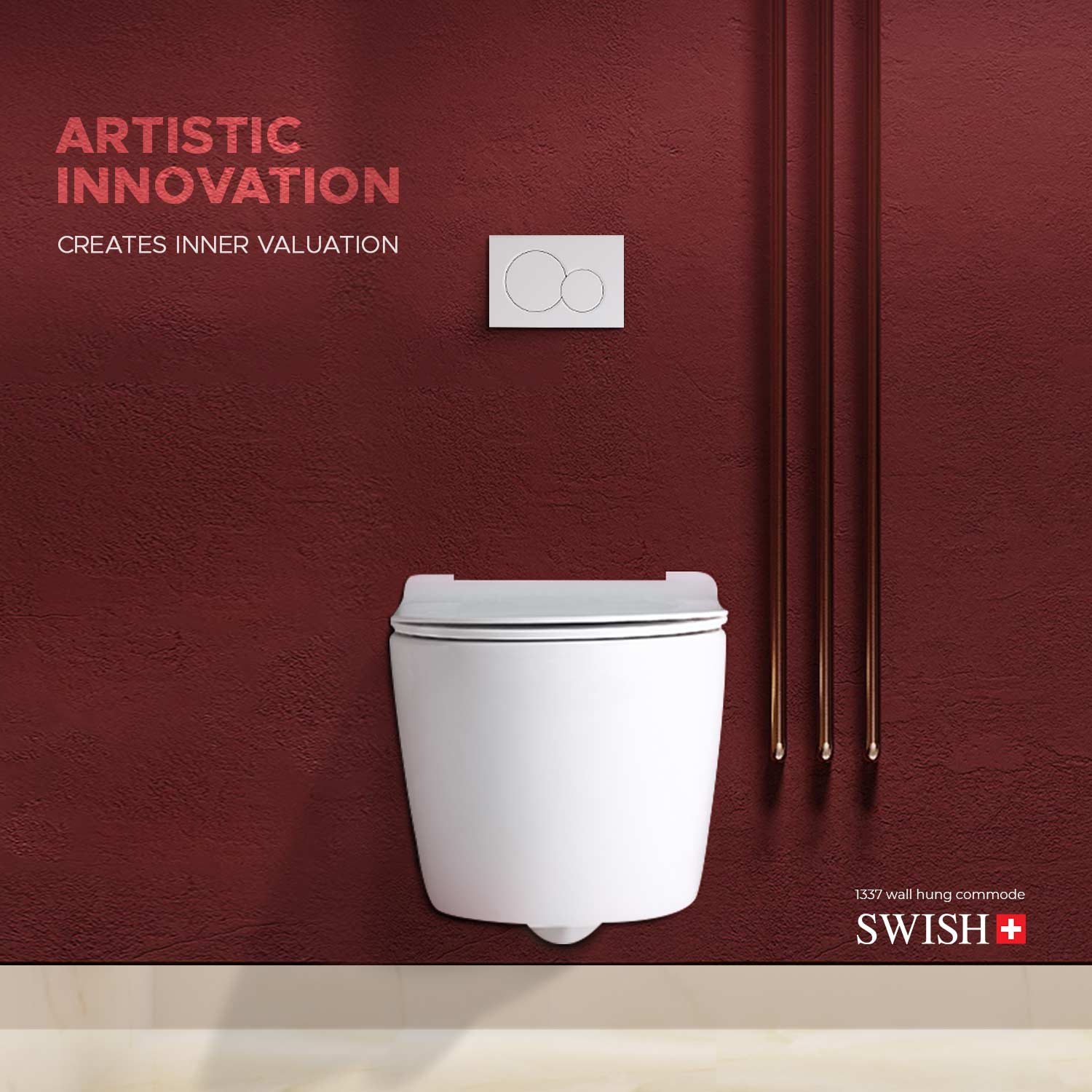 1337 SWISH Wall Hung Commode | SWISH